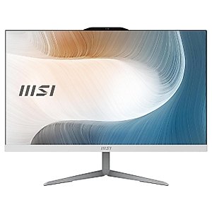 MSI Modern AM242 AIO Desktop, 23.8" FHD IPS-Grade LED, Intel Pentium G7505, 4GB Memory, 128GB SSD, WiFi 5, BT 5.1, White, Windows 11 PRO (11M-894US)