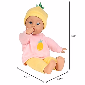 Adora Sweet Baby - 11” Soft & Cuddly Baby Doll, Realistic Features, Gentle Scent, Machine Washable, Lightweight & Easy to Hold | Adorable Playmate (Pineapple)