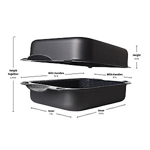 DaTerra Cucina Covered Roaster - With Natural Nonstick Ceramic Coating, Safe For StoveTop and Oven Use