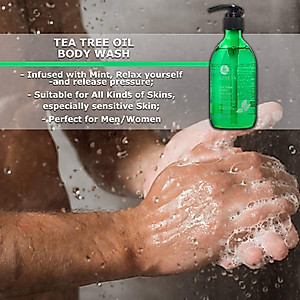 Luseta Tea Tree Shampoo & Conditioner Set 16.9oz each and Tea TreTea Tree Oil Body Wash with Mint 16.9oz