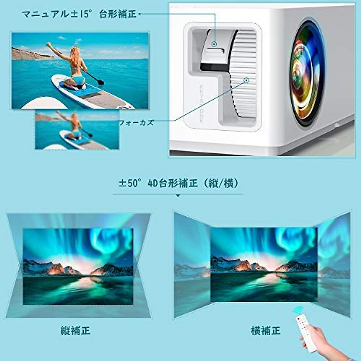 Projector, TOPTRO 5G WiFi Bluetooth Projector, Full HD Native 1080P Projector, Outdoor Projector 4K Support 4P/4D Keystone, Zoom, 300" Display, PPT, for Home Theater and Small Office Use White