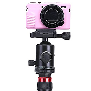 G7X Camera Silicone Case Ultra-Thin Lightweight Rubber Soft Silicone Case Bag Cover for Canon PowerShot G7X G7X Mark II G7X Mark III + Microfiber Cloth (Pink)