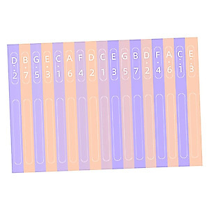 F Fityle Kalimba 17 Key Note Sticker Kalimba thumb piano note sticker for beginner learner musical gift. - Stripe