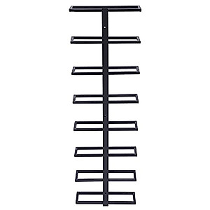 ETKEGHIP Wall Mount Wine Rack Organizer for 8 Bottles, Retro Wine Rack Home Decor Wine Storage Display Holder for Kitchen Pantry Dining Room Bar Wine Cellar