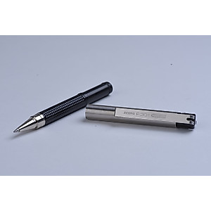 Zebra Pen F-301 Compact Retractable Ballpoint Pen, Stainless Steel Barrel, Fine Point, 0.7mm, Black Ink, 2-Pack