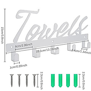 MOCAL Towel Holder Hooks for Bathroom Towel Rack for Wall Mount Over The Door Hangers Outdoor Pool Towel Rack Decor Organizer