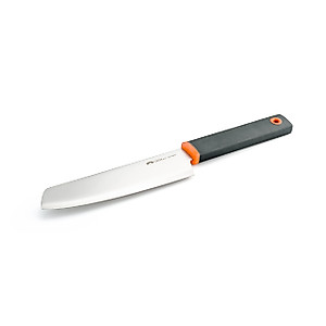 GSI Outdoors Santoku 6" Chef Knife, Compact Stainless Steel Knife with Protective Sheath for Camping, Picnics & BBQs