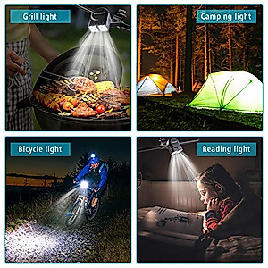 IMAGE Grill Light, BBQ Lights for Grill with 10 Super Bright LED Lights, Adjustable Handle with 360 Degree Rotation, Round & Square Bars Light on Any BBQ Pit, Grill Lights for Cooking and Outdoor Use