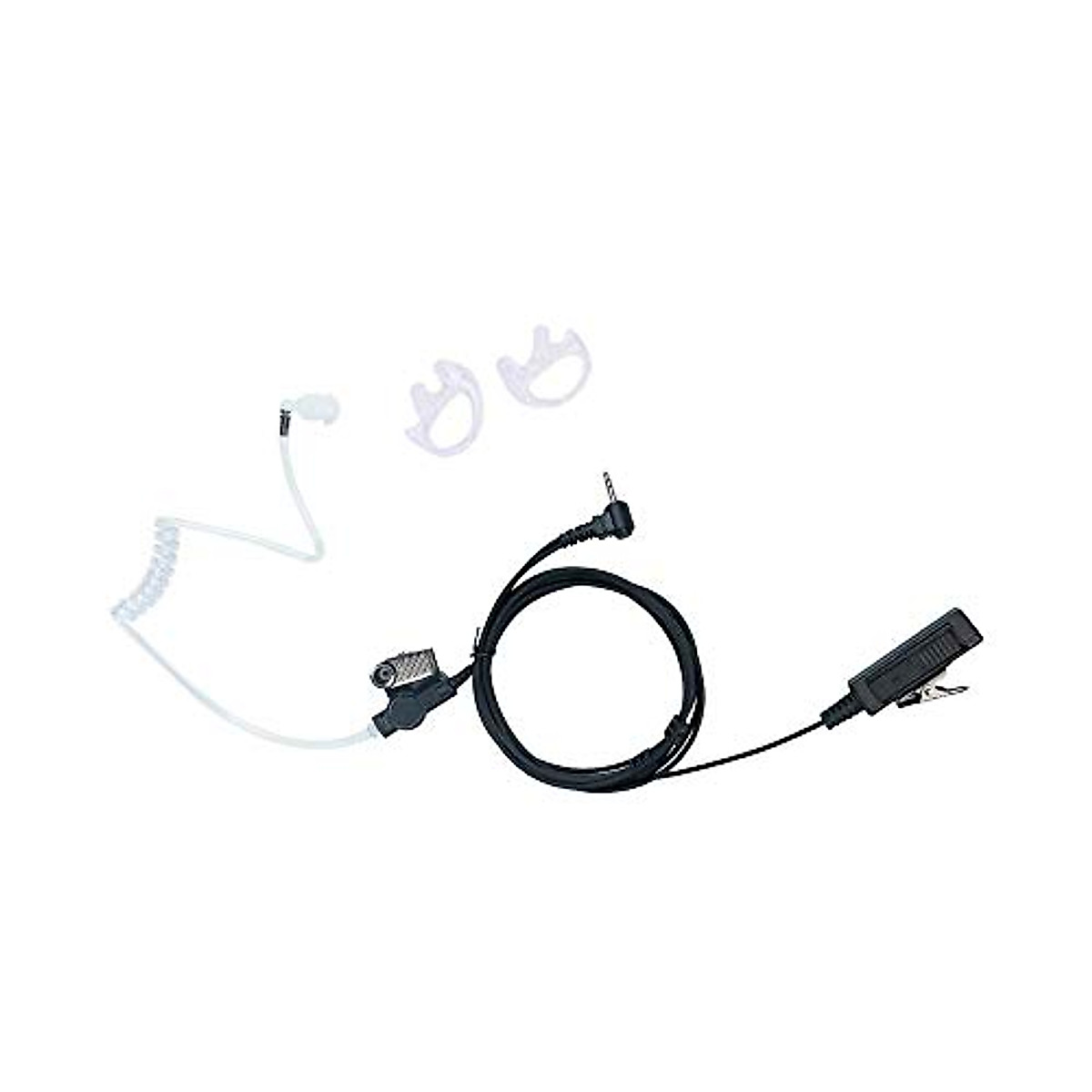 Klykon 2 Wire Covert Acoustic Tube Earpiece Headset PTT MIC for 1 PIN 2.5MM Motorola Talkabout Walkie Talkie 2 Way Radio MD200TPR MH230R MR350R MS350R MT350R MG160A MH230TPR