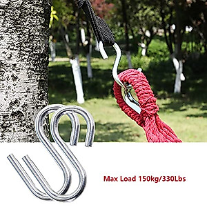 BNYTXV 2pcs Stainless Steel S Shape Hammock Hook for Hanging Art and Decorations