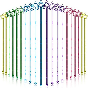 20 Pcs Teacher Pointers for Classroom Mini Hand Reading Pointers Star Metallic Princess Fairy Wands Plastic Finger Pointer Stick Kindergarten Learning Pointing Hand Stick for Kids Girls Students