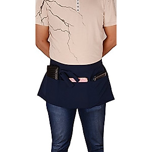SEW UR LIFE Resist water 3 big Pockets Waist Server Apron Kitchen Restaurant Bistro Cafe Bar Pub Cake Shop Bakery Unisex Half Aprons for Chef, Baker, Servers, Waitress, Waiter(Navy)