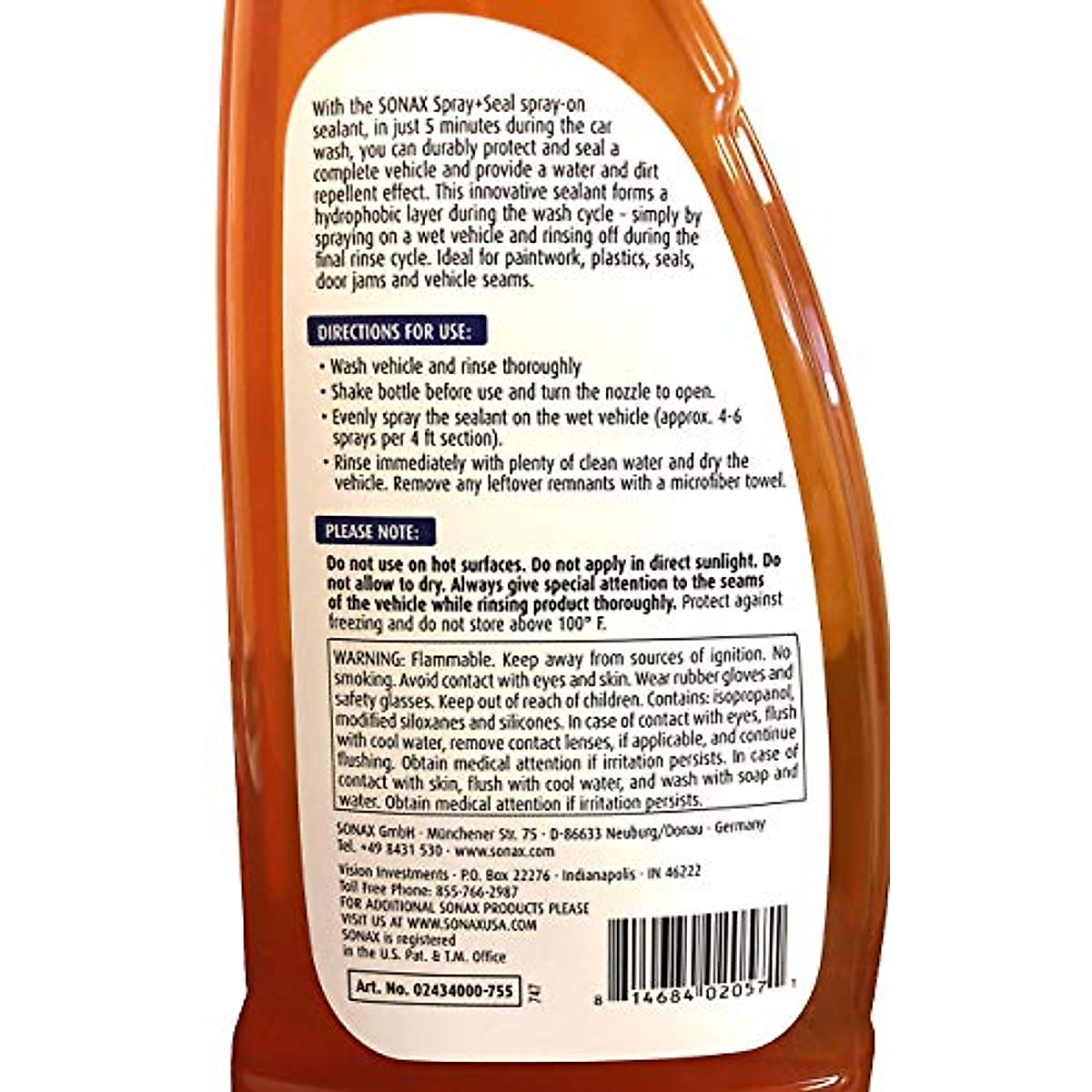 Sonax (243400) Spray and Seal - 25.36 fl. oz.