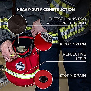 Ergodyne - 13081 Arsenal 5080L Fireman's SCBA Respirator Firefighter Mask Bag for air pack with Fleece Lining Red