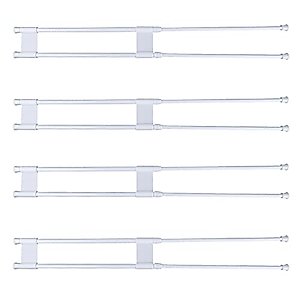 4pcs Rv Refrigerator Bars, Adjustable Rv Fridge Tension Bars Extendable to 15.8-27.6in Metal Rv Fridge Bars for Holding Food Drinks Rv Refrigerator Accessories