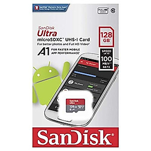 SanDisk 128GB SDXC Micro Ultra Memory Card Bundle Works with Samsung Galaxy S10, S10+, S10e Phone Class 10 (SDSQUAR-128G-GN6MN) Plus (1) Everything But Stromboli (TM) Combo Card Reader
