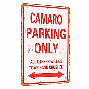 Ca Parking only vintage look funny mental tin sign-8 X 12 inches-Aluminum