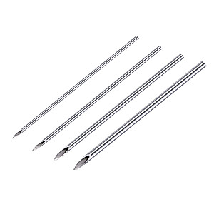 JIESIBAO 100PCS Mixed Body Piercing Needles, 14G 16G 18G 20G Stainless Steel Sterile Disposable Ear Nose Navel Nipple Lip Piercing Needles