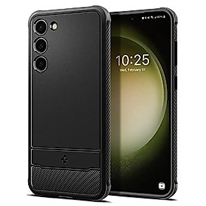 Spigen Rugged Armor Designed for Galaxy S23 Case (2023) - Matte Black