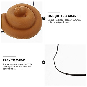 Alasum 3pcs Beanie Adult Poop Prom Funny Hat Funny Photography Props Kids Dress up Headband Poop Game Hats Creative Hat Party Hat Prop Cosplay Clothing Makeup Game Props