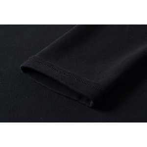 HieasyFit Women's Cotton Basic Thermal Turtleneck Pullover Top Black M