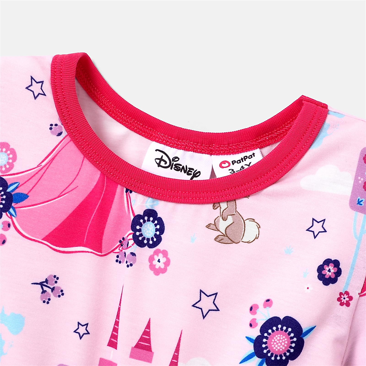 Disney Princess Toddler Girl Allover Print Long-sleeve Dress, Pink, 3T