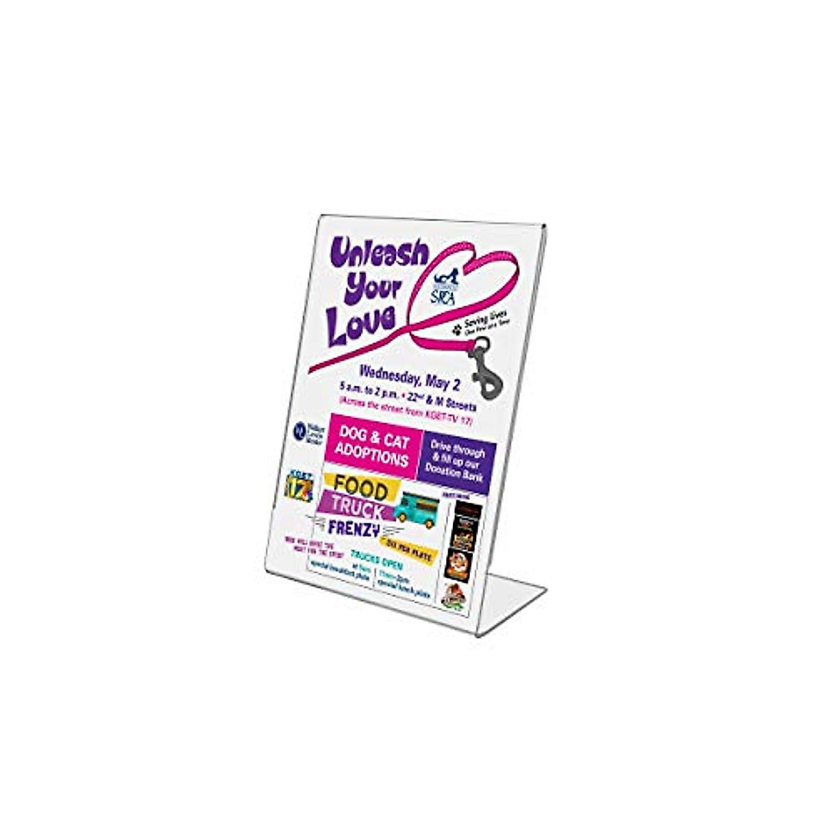 Universal 76850 Clear L-Style Freestanding Frame, 5 X 7 Insert, 3/Pack