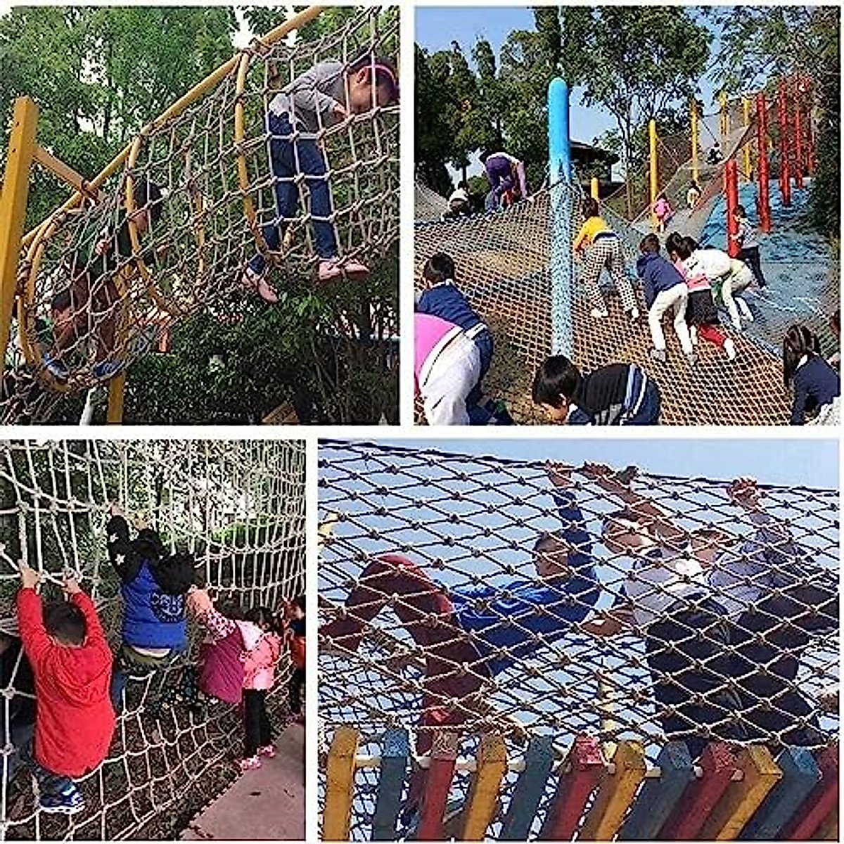 EkiDaz HXRW Rope Net Climbing Net for Kids Tree House Rope Ladder Net Polyamide Climbing Cargo Net Indoor Outdoor Safety Net Playground Sets for Backyards (Size : 3 * 4m(9.9 * 13.2ft))