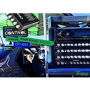 Timpano TPT-EQ7 7 Band 1/2 Din Graphic Car Audio Equalizer 6-Channel RCA Output and Subwoofer Control