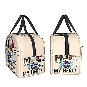 BearLad Boku No My Her0 Academ1a Todoroki Lunch Bag Tote Anime Container For Women Box Insulated Kids Cooler School Travel, One Size