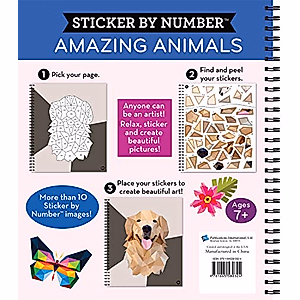 Brain Games - Sticker by Number: Amazing Animals