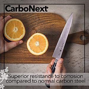 JCK ORIGINAL Kagayaki CarboNext Japanese Chef’s Knife, KC-2ES Professional Petty Knife, High Carbon Tool Steel Pro Kitchen Knife with Ergonomic Pakka Wood Handle, 5.9 inch