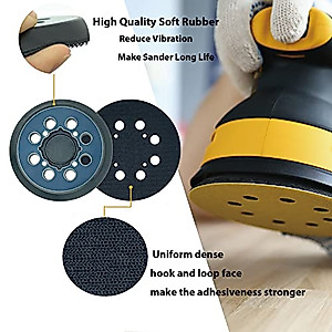 HVAKHVA 2 PCS Replacement Sanding Pads for Dewalt, Orbital Sander Backing Pad Applied to DWE6421 /6421-B2 /6421-B3 /6421-BR/ 6421K/6423K