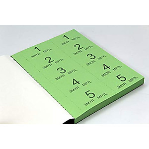 Silvine Cloakroom/Raffle Tickets, Numbered 1-500 with Security Numbering. Ref CRT5555, Single