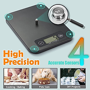 URAMAZ Smart Digital Food Scale for Weight Loss, Kitchen Food Scale Grams and Ounces with Nutritional Calculator, Food Weight Scale for Diet, Keto, Macro, Calorie, Cooking, Meal Prep 0.1oz/11lb