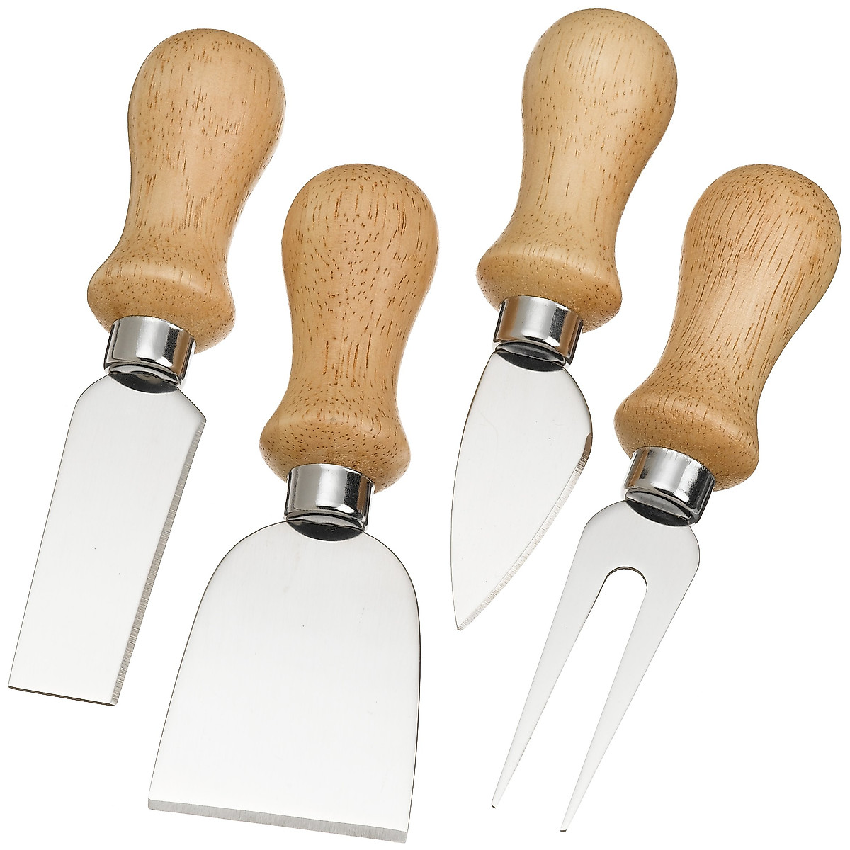 Prodyne Polished Wood Cheese Knives, Set of 4