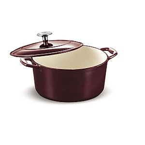 Tramontina Enameled Cast Iron Covered Dutch Oven 5.5-Quart Majolica Red, 80131/037DS