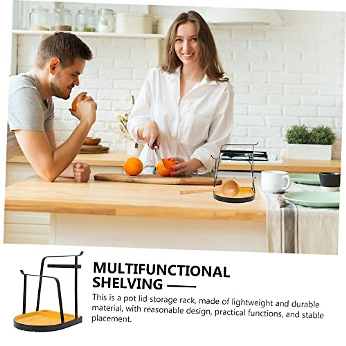 YARNOW Shelf Sink Storage Rack Utensil Holders Kitchen Utensil Holder Pot Pan Organizer Pan Cover Stand Chopping Board Organizer Soup Ladle Bracket Countertop Spoons Bracket Spatula Rest