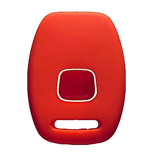 Rpkey Silicone Keyless Entry Remote Control Key Fob Cover Case protector Replacement Fit For Honda Accord Accord Crosstour CR-V Civic Element Pilot OUCG8D-380H-A N5F-S0084A N5F-A05TAA(gules)