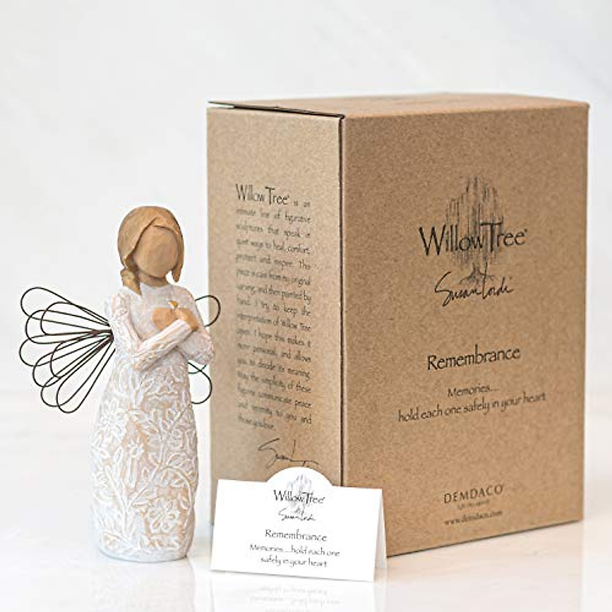 Willow Tree Remembrance Angel (Lighter Skin), Sculpted Hand-Painted Figure