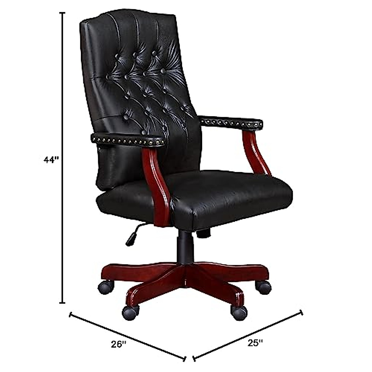 Regency Ivy League Swivel Chair, Black