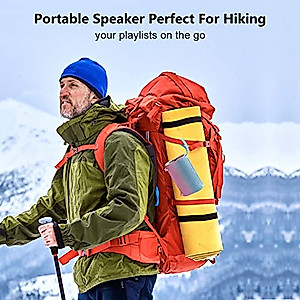 Portable Bluetooth Speaker, IPX5 Waterproof Wireless Speaker, Outdoor Speakers, Dual Pairing, Stereo Sound, Active Extra Bass, 49FT Bluetooth Range, 360Mins Playtime for Home,Party,Gifts(Blue&Pink)