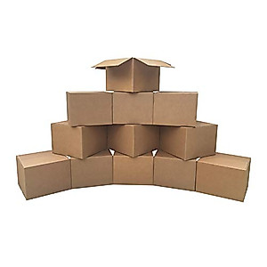 Amazon Basics Cardboard Moving Boxes, 12 Pack, Large, Brown, 20" x 20" x 15"