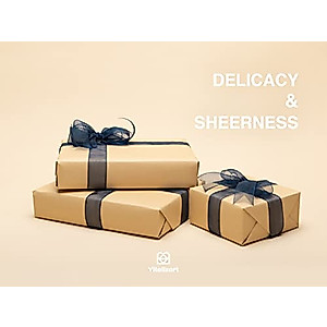 Vitalizart Navy Blue Ribbon Organza Sheer Ribbon 1 inch x 30Yd in Total Handmade Eco-Friendly Fabric Ribbons for Gift Wrapping Christmas Tree Crafts Bows Wedding Invitations Wreaths Wrap