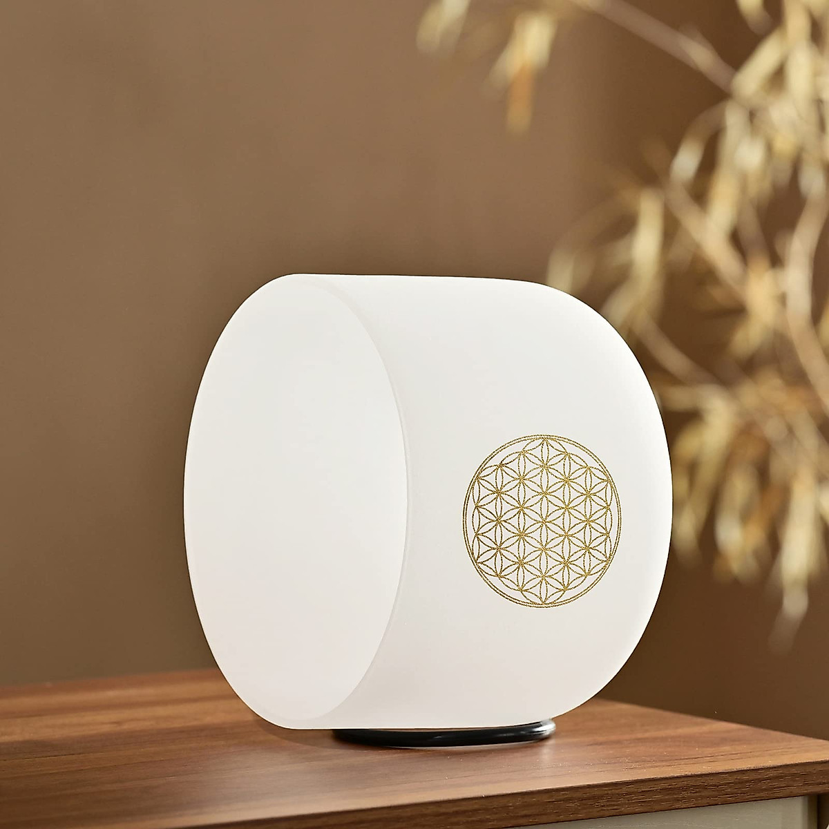 CVNC 528HZ C Note 8 Inch Flower Of Life Crystal Singing Bowl Meditation Sound Bath Sound Healing Chakra Singing Bowl