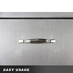 RYFT 19.7W x 26.5H Inch Outdoor Kitchen Trash Drawer with 11.8 Inch Trash Bag Ring,Stainless Steel Outdoor Kitchen Drawers for Outdoor Kitchen,BBQ Island