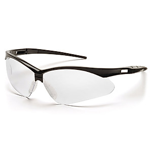 Pyramex Safety Products SB6310STP PMXTREME Safety Glasses, Clear Anti-Fog Lens with Black Frame & Cord, Clear
