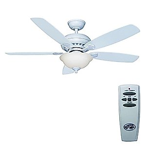 Hampton Bay Southwind 52" Reversible blades Maple/White - White w/Remote control - Dimmable