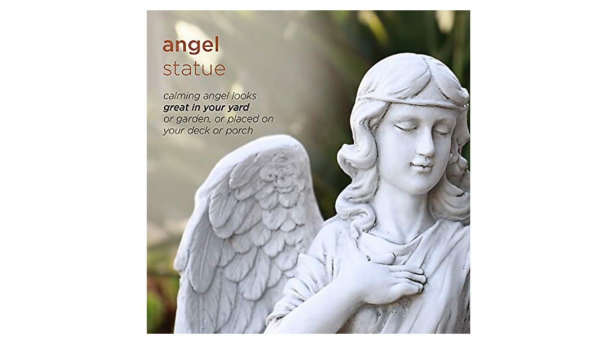 Alpine Angel Statue - Elegant Garden Decor, 31-Inch