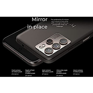 HTC U23 Pro 5G Dual 256GB 12GB RAM Factory Unlocked (GSM Only | No CDMA - not Compatible with Verizon/Sprint) GSM Global Model, Mobile Cell Phone – Black